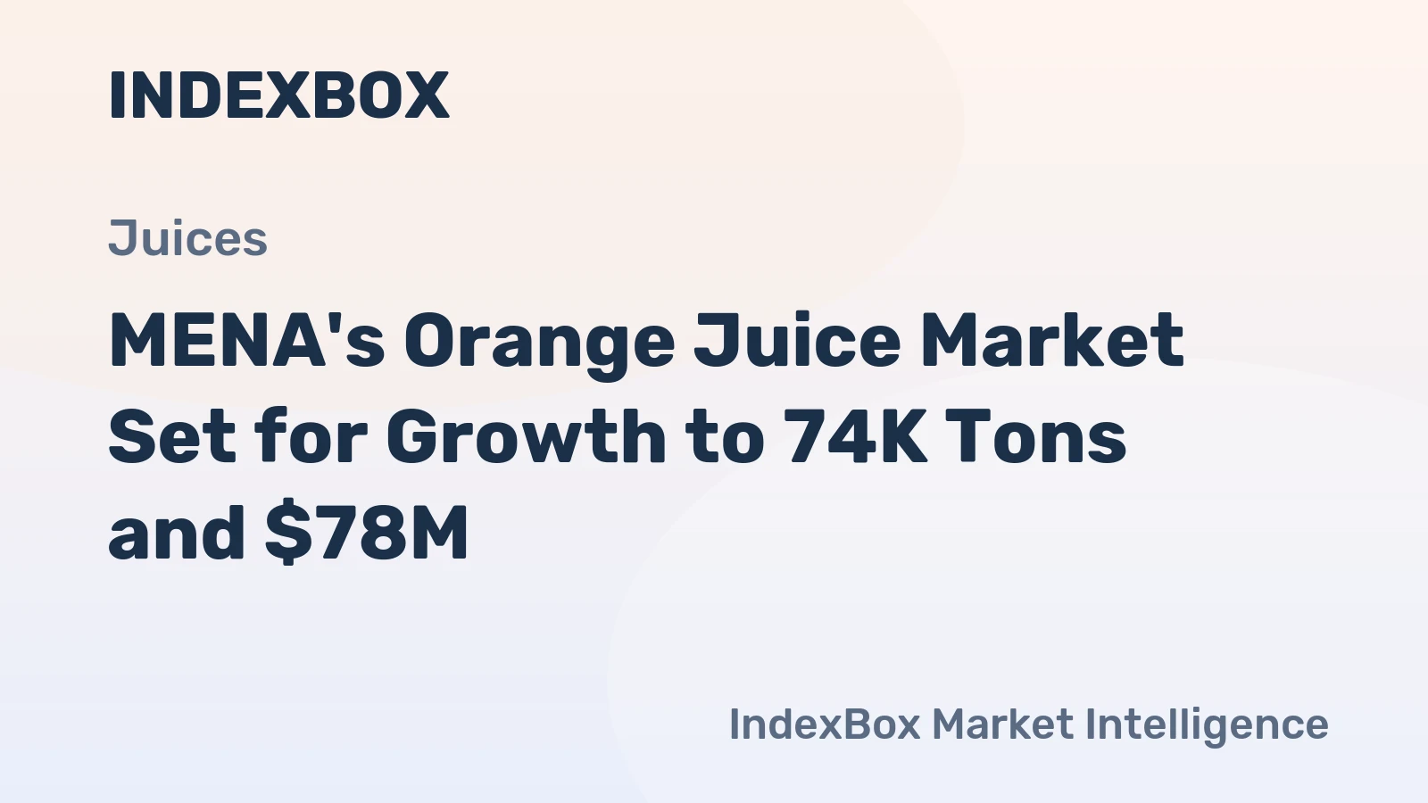 MENA's Orange Juice Market Set for Growth to 74K Tons and $78M