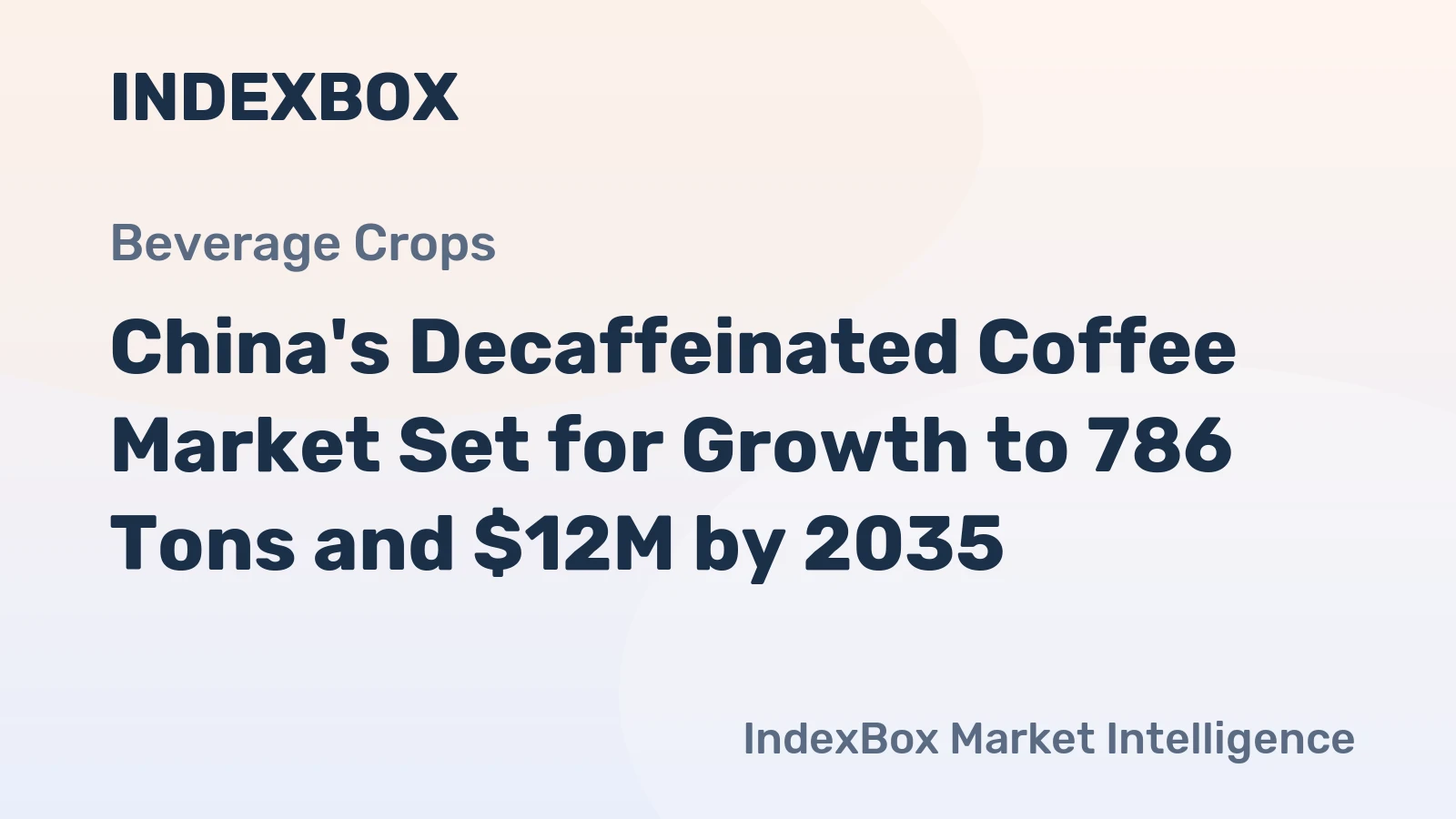 China's Decaffeinated Coffee Market Set for Growth to 786 Tons and $12M by 2035