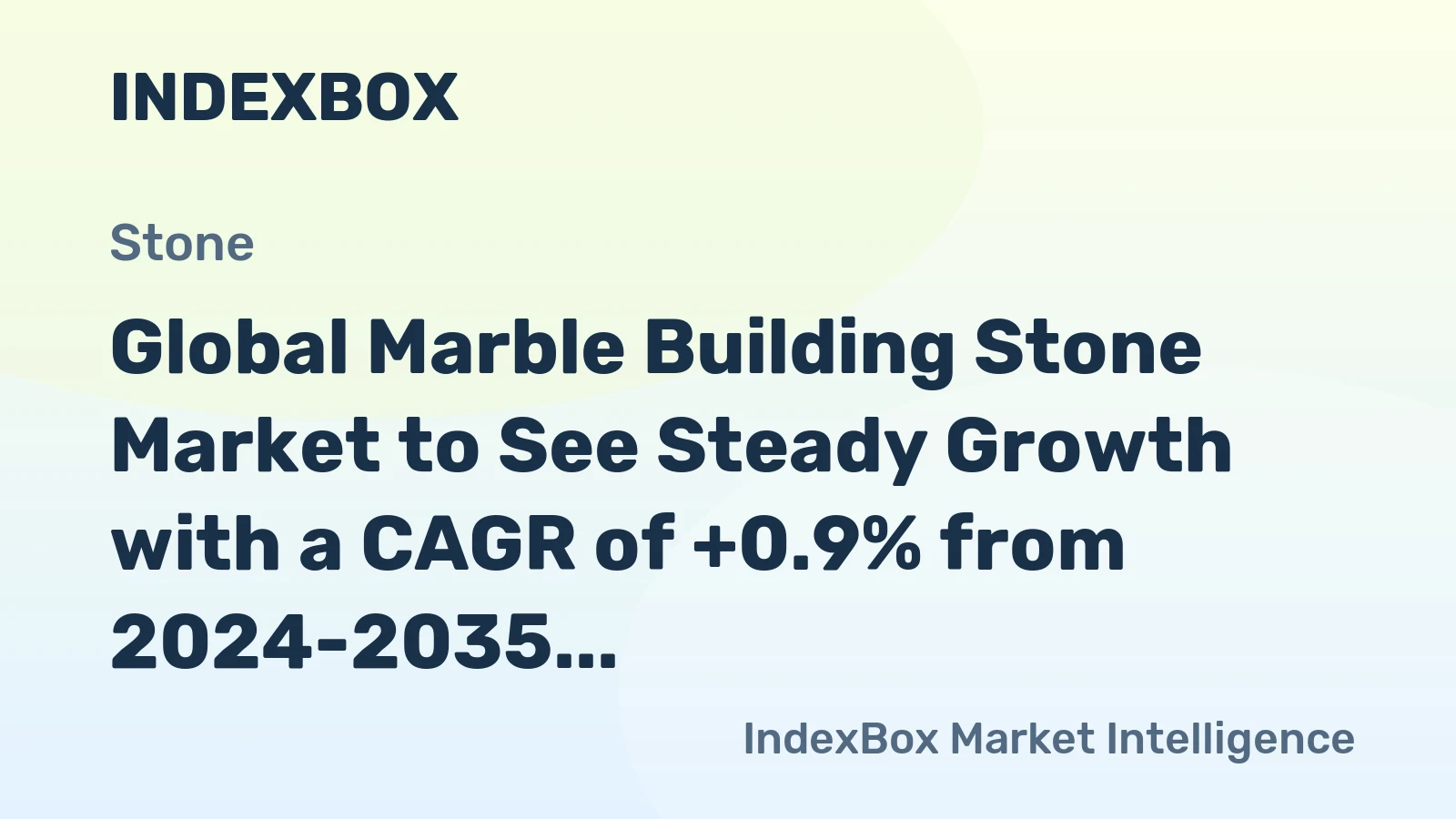 Global Marble Building Stone Market to See Steady Growth with a CAGR of +0.9% from 2024-2035, Reaching 27M Tons