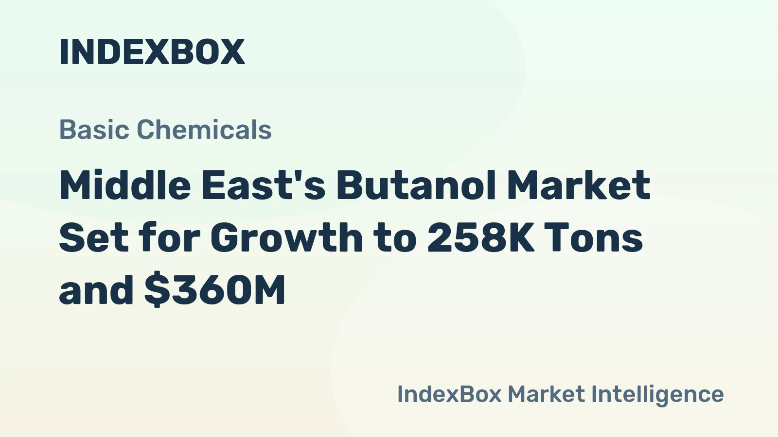 Middle East's Butanol Market Set for Growth to 258K Tons and $360M