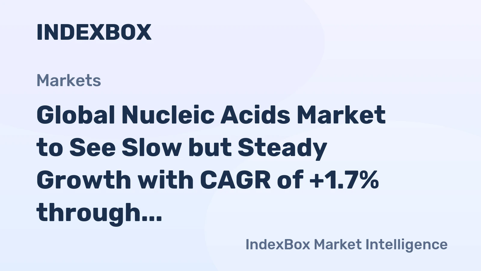 Global Nucleic Acids Market to See Slow but Steady Growth with CAGR of +1.7% through 2035, Reaching $99.9B in Value