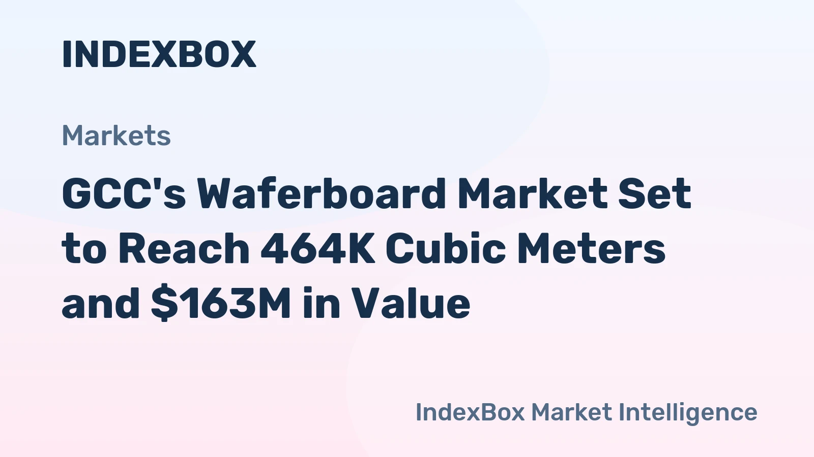 GCC's Waferboard Market Set to Reach 464K Cubic Meters and $163M in Value