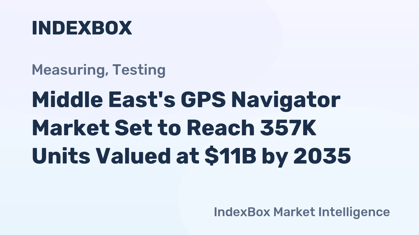 Middle East's GPS Navigator Market Set to Reach 357K Units Valued at $11B by 2035