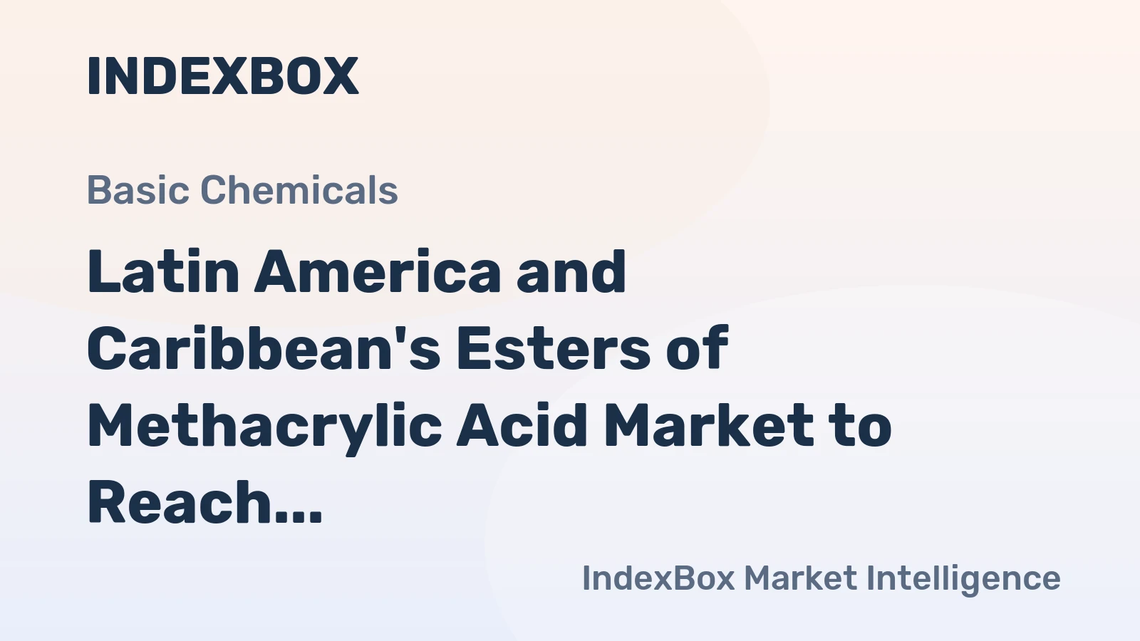 Latin America and Caribbean's Esters of Methacrylic Acid Market to Reach 126K Tons and $454M by 2035