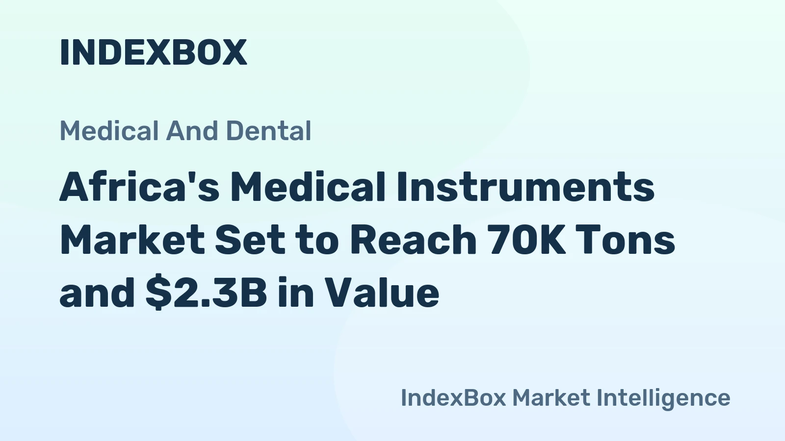 Africa's Medical Instruments Market Set to Reach 70K Tons and $2.3B in Value