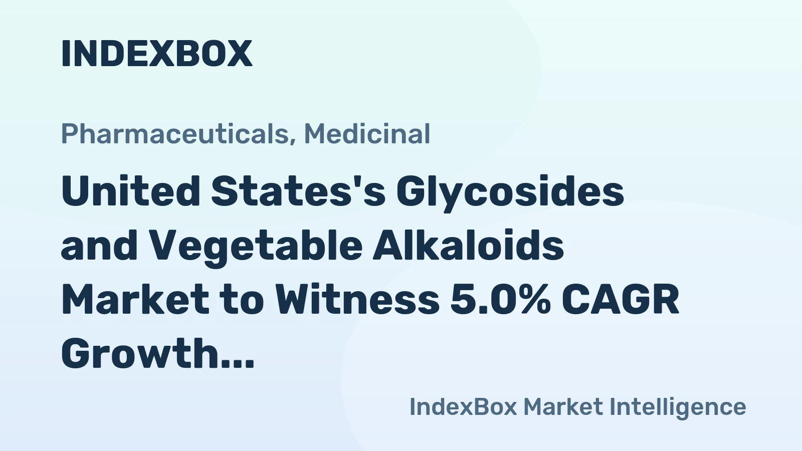 United States's Glycosides and Vegetable Alkaloids Market to Witness 5.0% CAGR Growth from 2024 to 2035