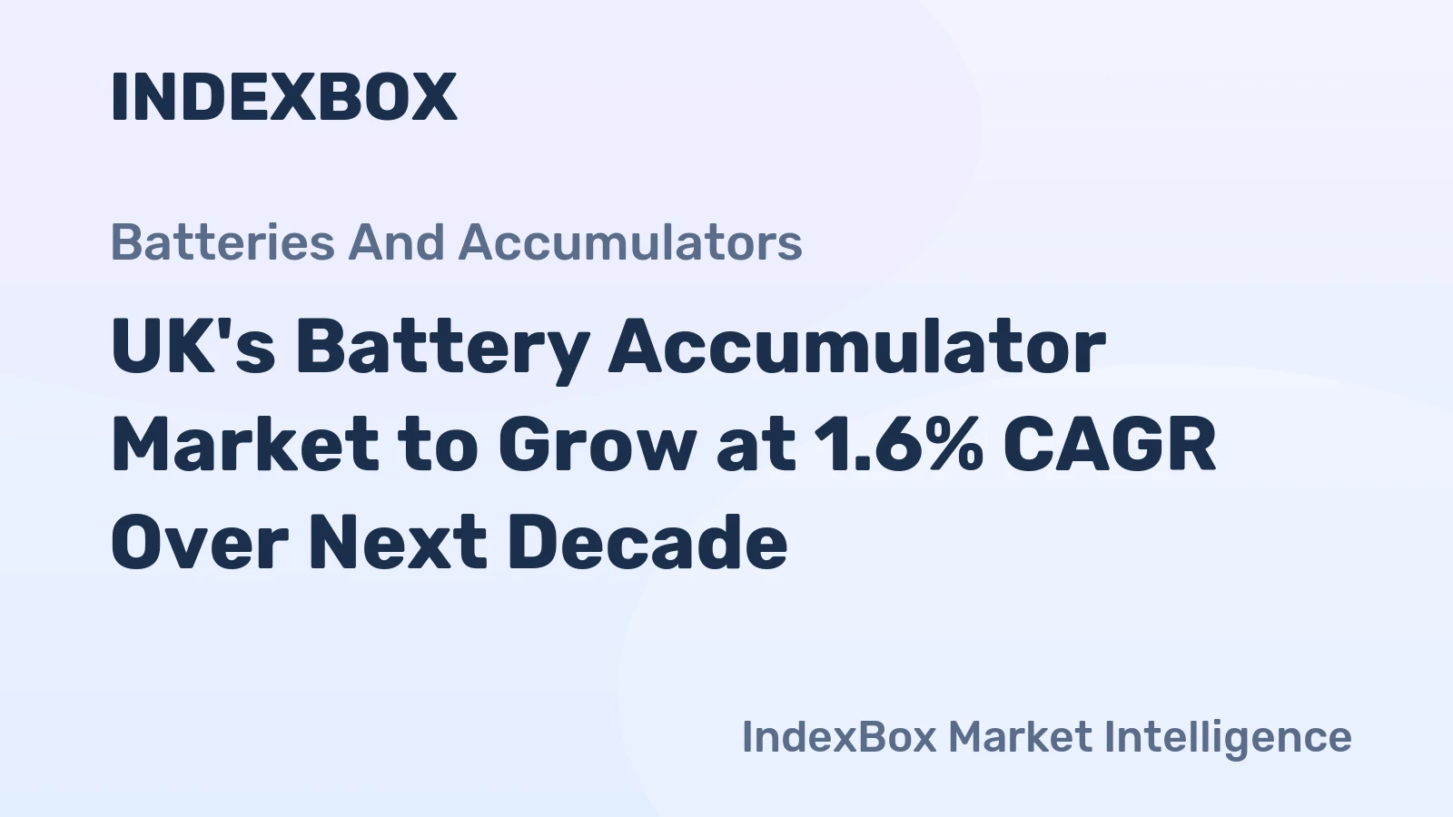 UK's Battery Accumulator Market to Grow at 1.6% CAGR Over Next Decade