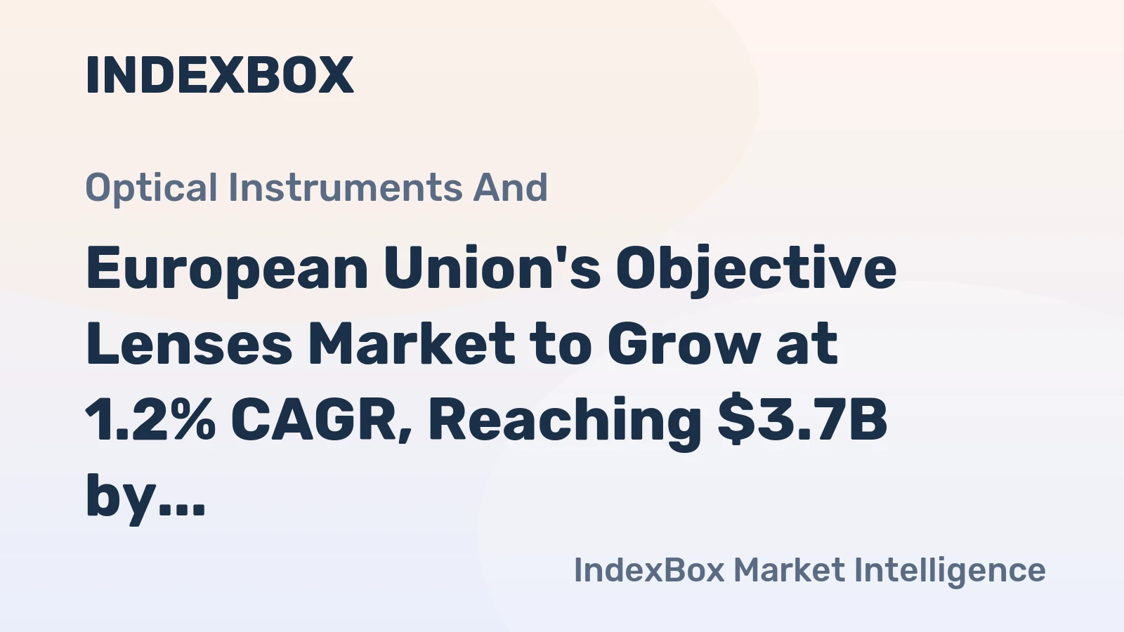 European Union's Objective Lenses Market to Grow at 1.2% CAGR, Reaching $3.7B by 2035