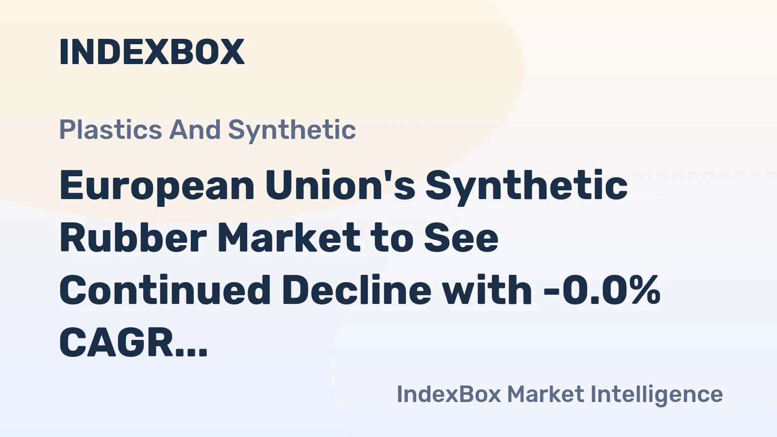 European Union's Synthetic Rubber Market to See Continued Decline with -0.0% CAGR in Volume from 2024-2035