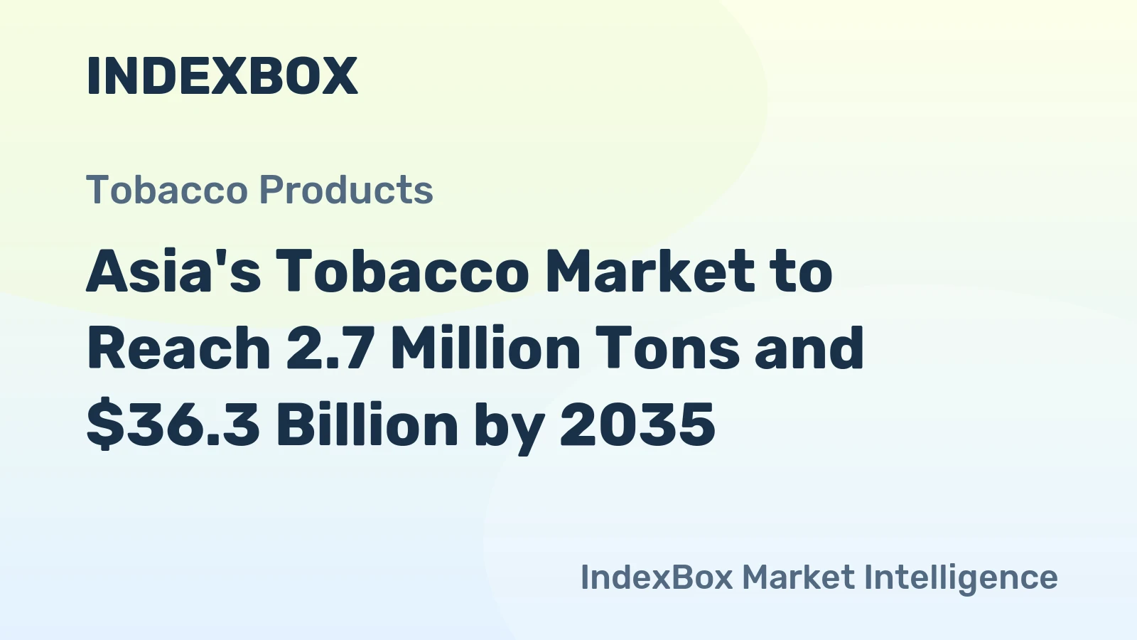 Asia's Tobacco Market to Reach 2.7 Million Tons and $36.3 Billion by 2035