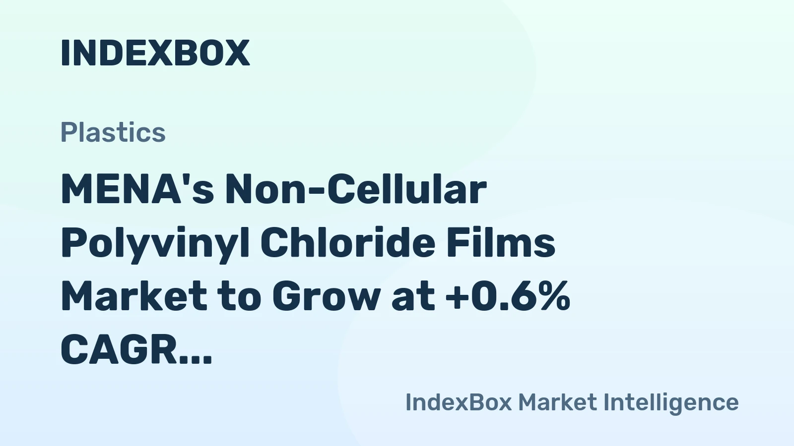 MENA's Non-Cellular Polyvinyl Chloride Films Market to Grow at +0.6% CAGR, Reaching 525K Tons by 2035