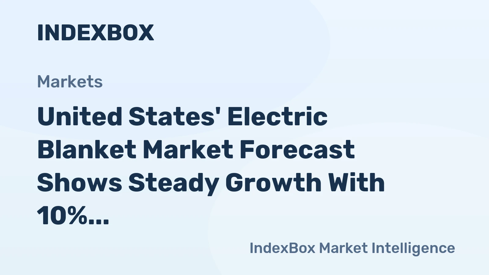 United States' Electric Blanket Market Forecast Shows Steady Growth With 10% CAGR in Value