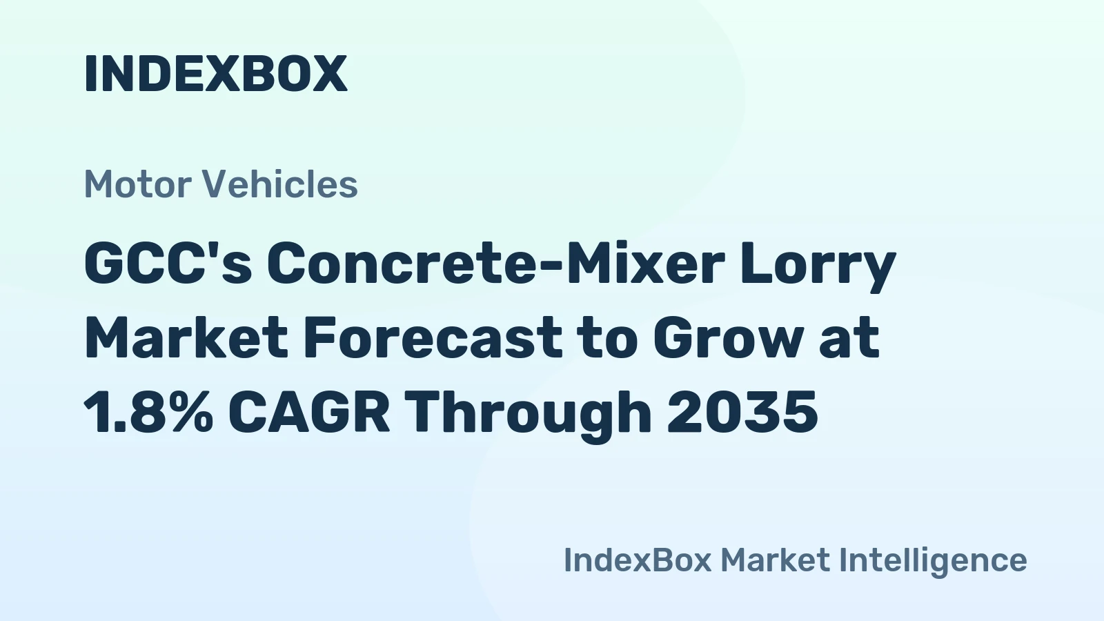 GCC's Concrete-Mixer Lorry Market Forecast to Grow at 1.8% CAGR Through 2035