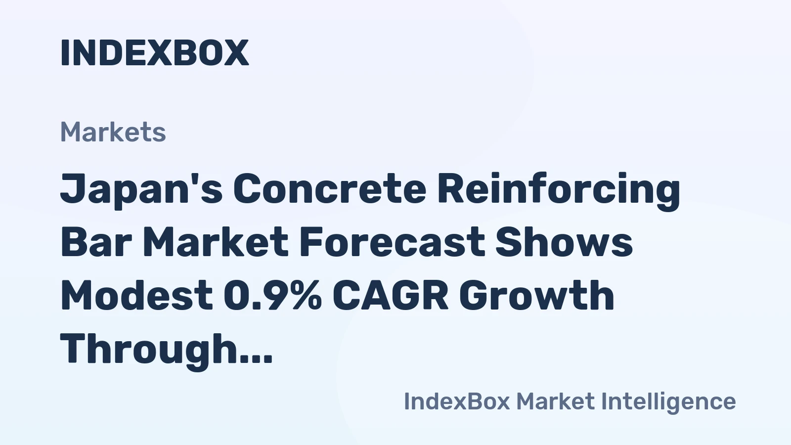 Japan's Concrete Reinforcing Bar Market Forecast Shows Modest 0.9% CAGR Growth Through 2035