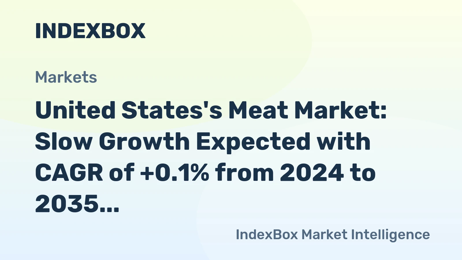 United States's Meat Market: Slow Growth Expected with CAGR of +0.1% from 2024 to 2035