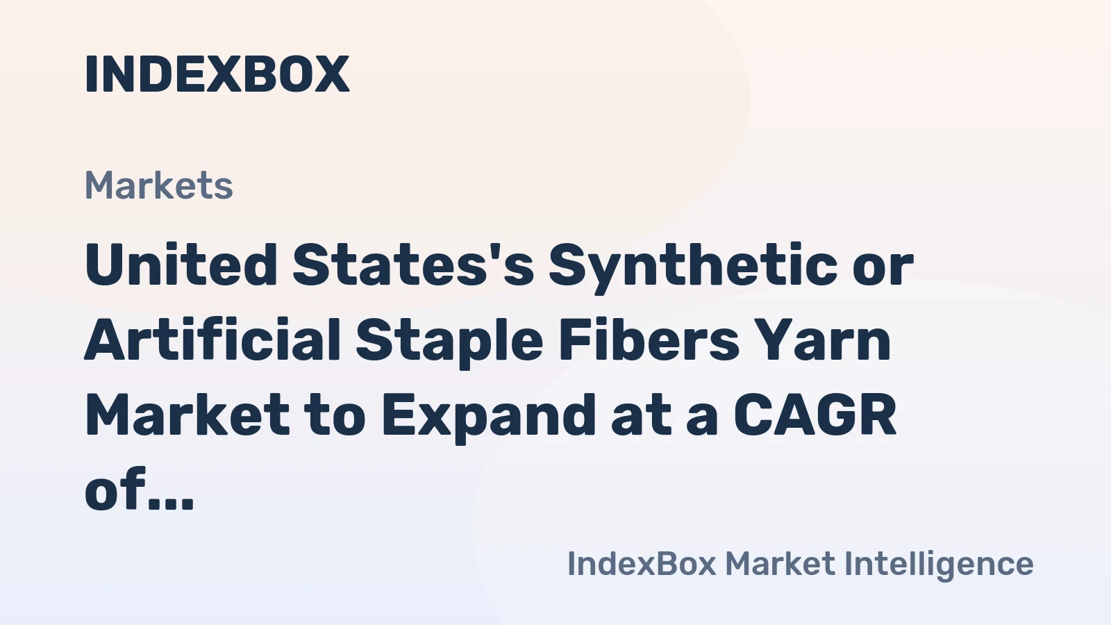 United States's Synthetic or Artificial Staple Fibers Yarn Market to Expand at a CAGR of +0.9% Over the Next Decade