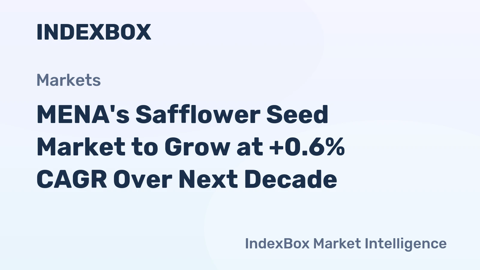 MENA's Safflower Seed Market to Grow at +0.6% CAGR Over Next Decade