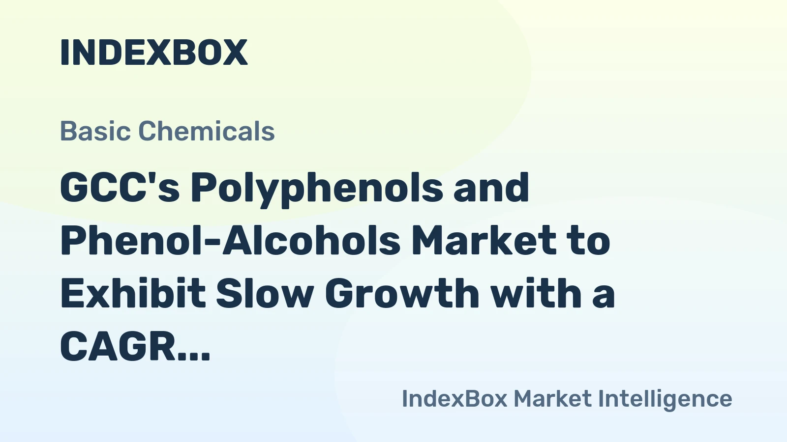 GCC's Polyphenols and Phenol-Alcohols Market to Exhibit Slow Growth with a CAGR of +1.7% Over the Next Decade