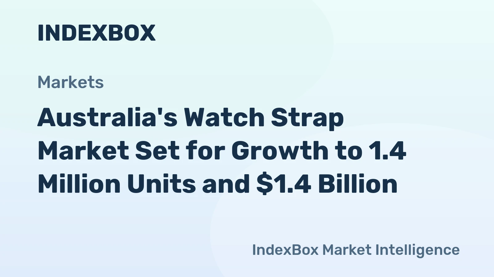 Australia's Watch Strap Market Set for Growth to 1.4 Million Units and $1.4 Billion
