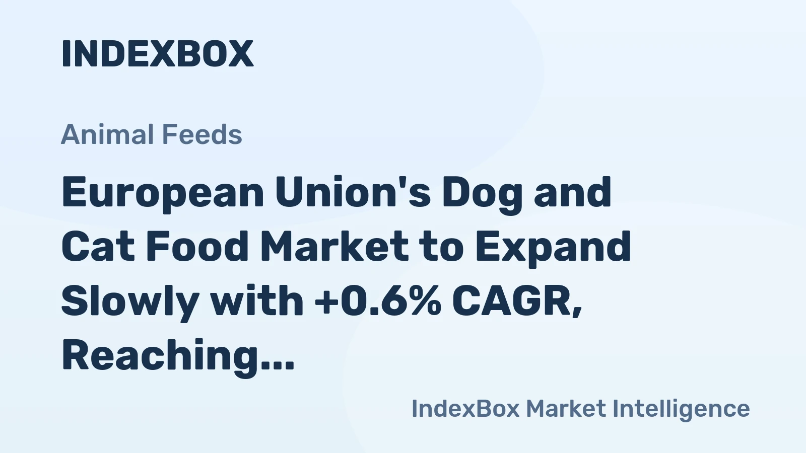 European Union's Dog and Cat Food Market to Expand Slowly with +0.6% CAGR, Reaching 9.3M Tons by 2035