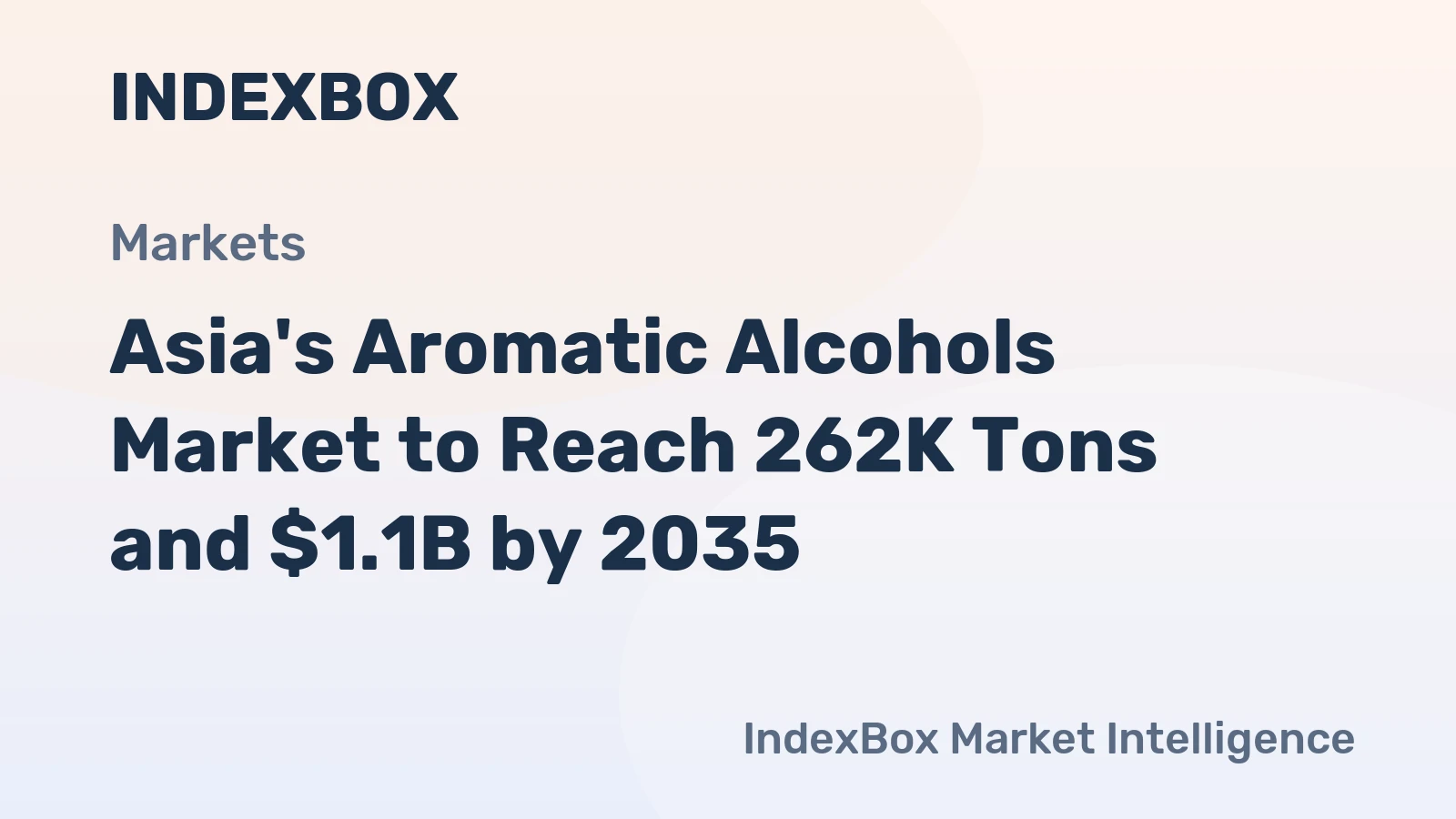 Asia's Aromatic Alcohols Market to Reach 262K Tons and $1.1B by 2035