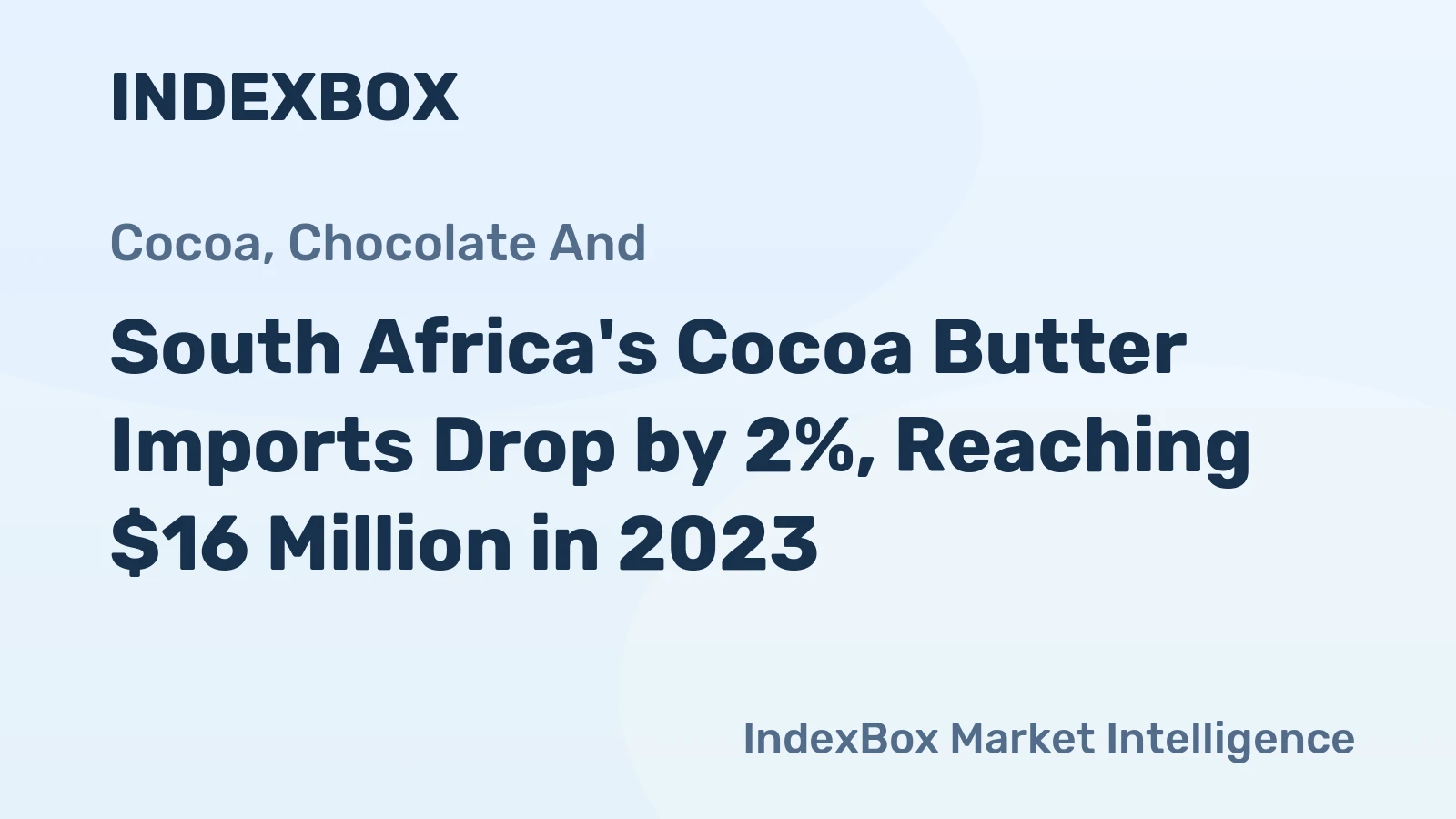 South Africa's Cocoa Butter Imports Drop by 2%, Reaching $16 Million in 2023