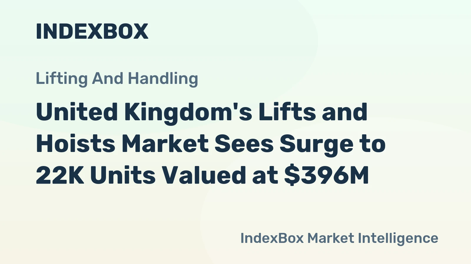 United Kingdom's Lifts and Hoists Market Sees Surge to 22K Units Valued at $396M