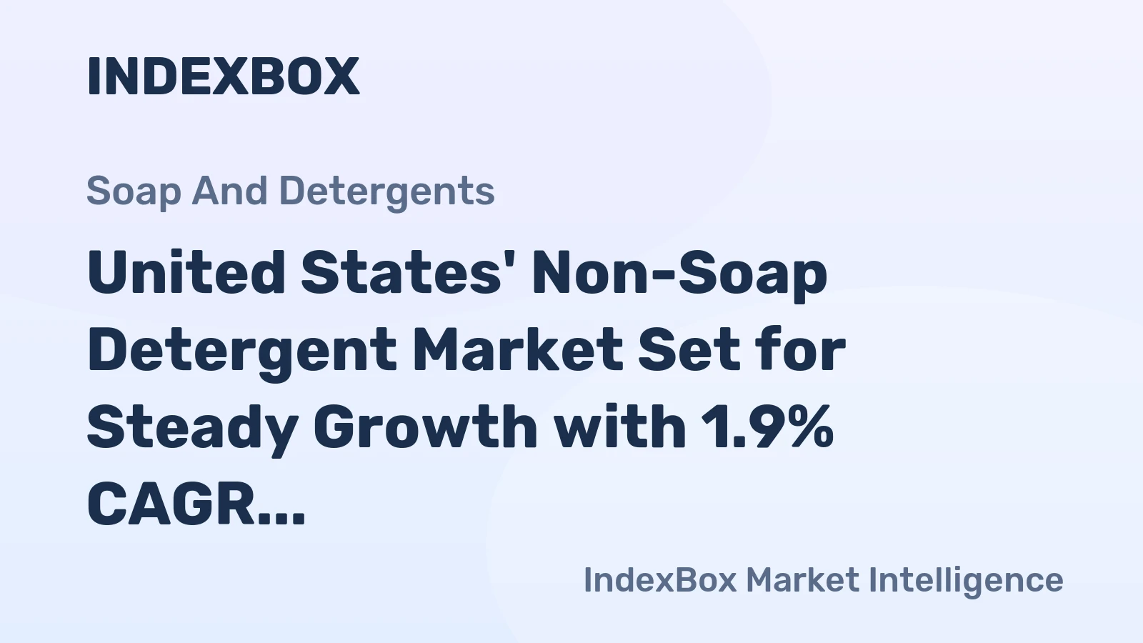 United States' Non-Soap Detergent Market Set for Steady Growth with 1.9% CAGR in Value Through 2035