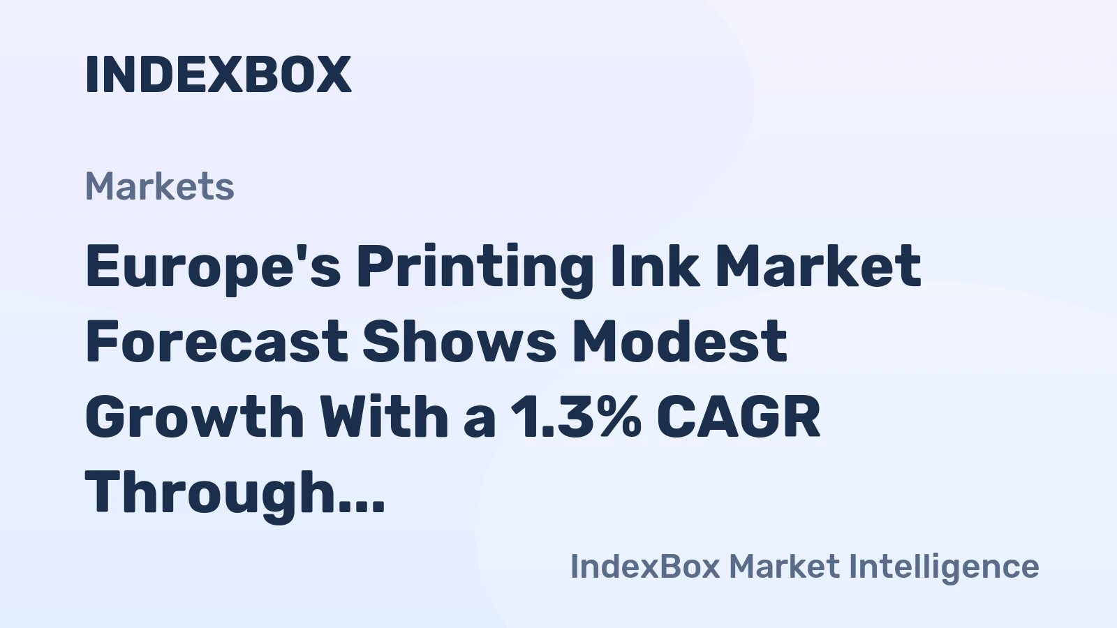 Europe's Printing Ink Market Forecast Shows Modest Growth With a 1.3% CAGR Through 2035