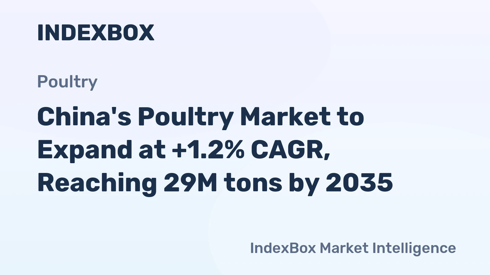 China's Poultry Market to Expand at +1.2% CAGR, Reaching 29M tons by 2035