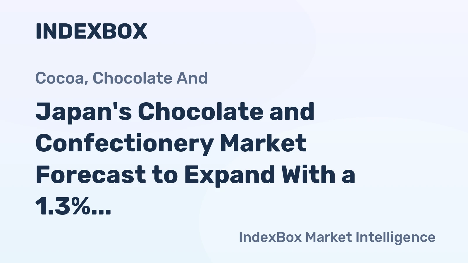 Japan's Chocolate and Confectionery Market Forecast to Expand With a 1.3% CAGR Through 2035