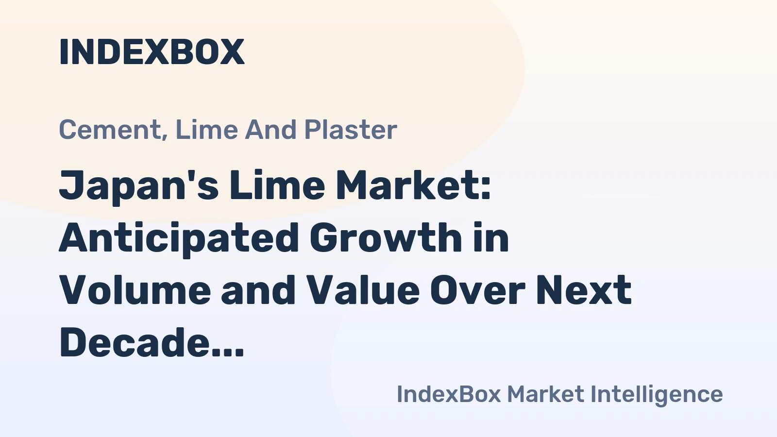 Japan's Lime Market: Anticipated Growth in Volume and Value Over Next Decade
