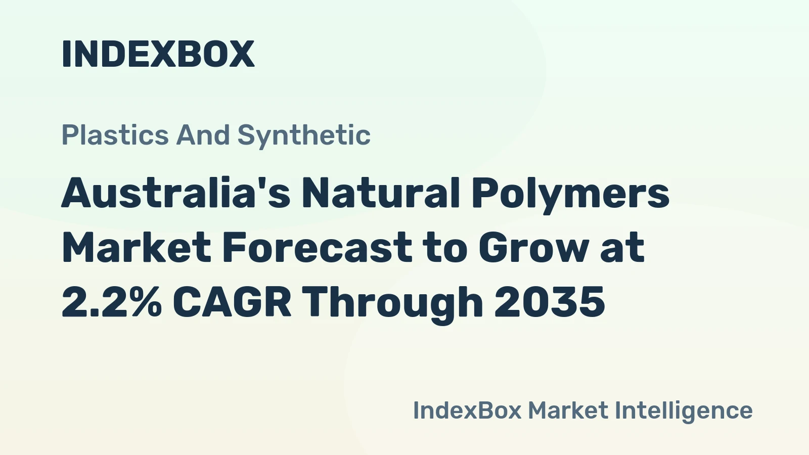 Australia's Natural Polymers Market Forecast to Grow at 2.2% CAGR Through 2035