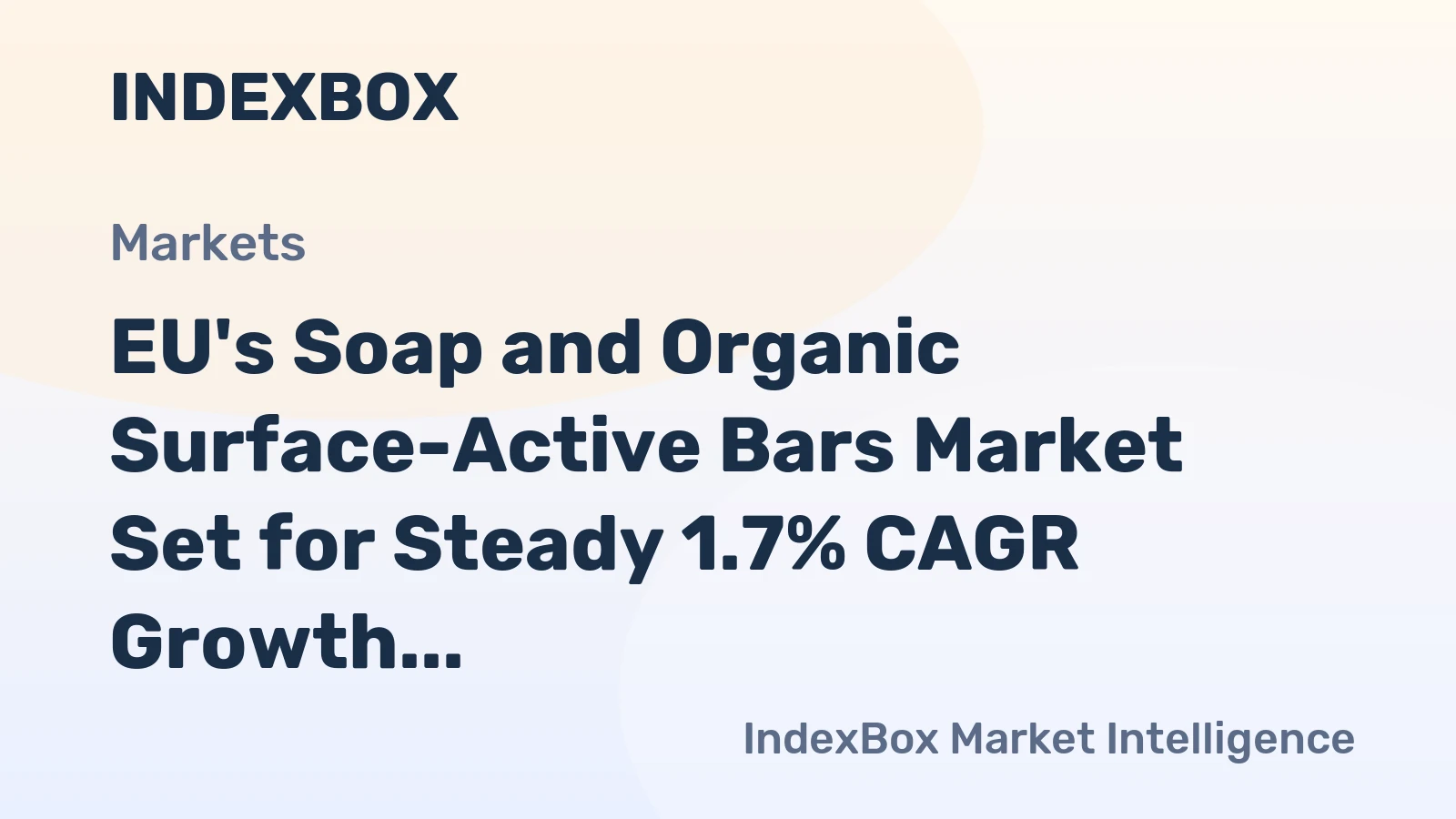 EU's Soap and Organic Surface-Active Bars Market Set for Steady 1.7% CAGR Growth Through 2035