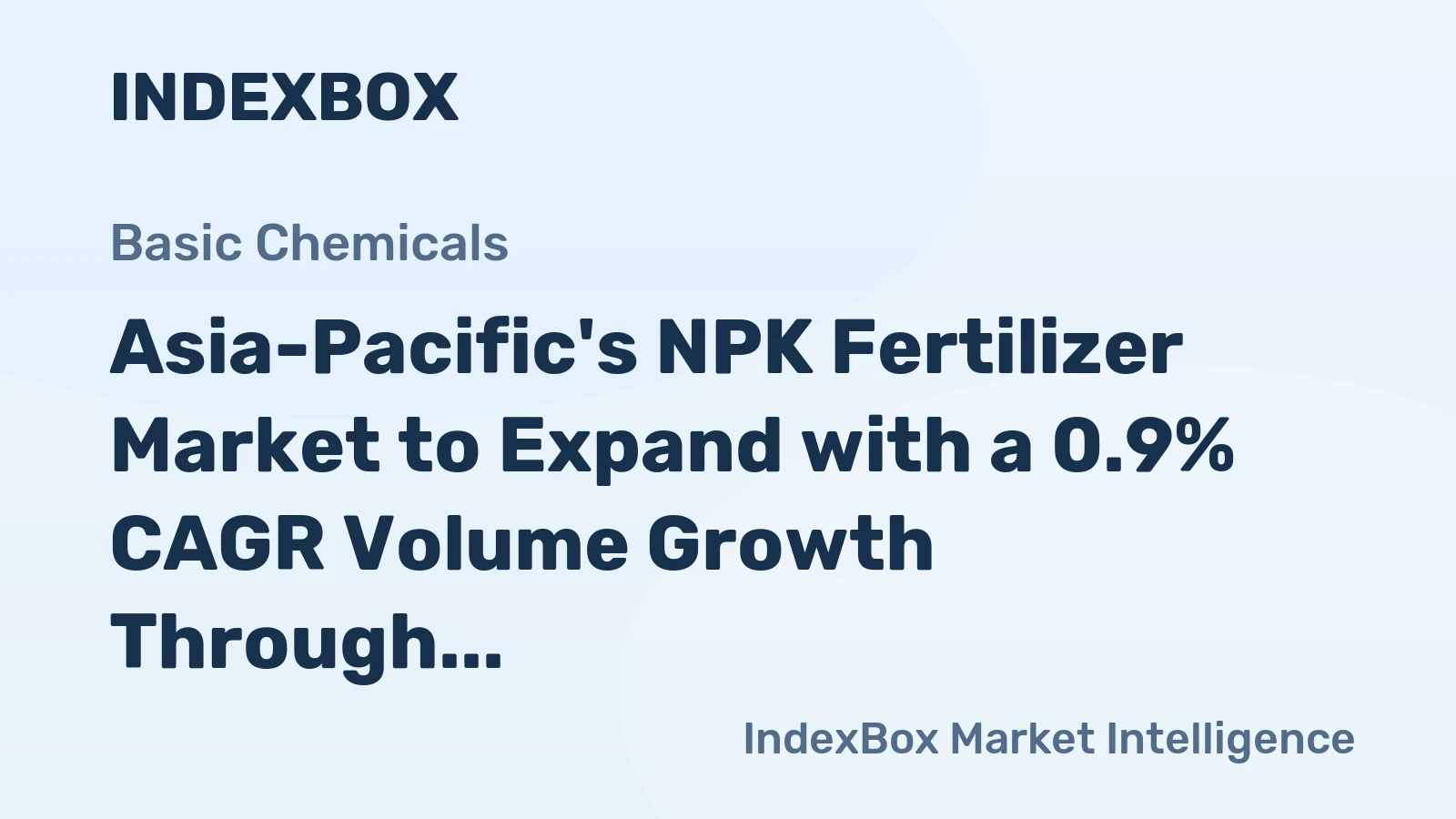 Asia-Pacific's NPK Fertilizer Market to Expand with a 0.9% CAGR Volume Growth Through 2035