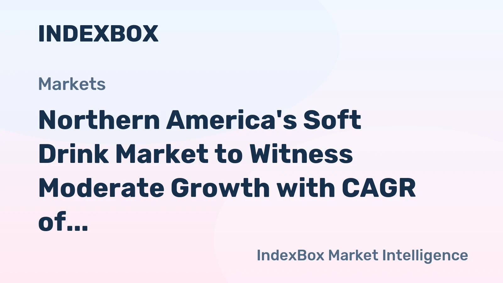Northern America's Soft Drink Market to Witness Moderate Growth with CAGR of +1.2% from 2024 to 2035
