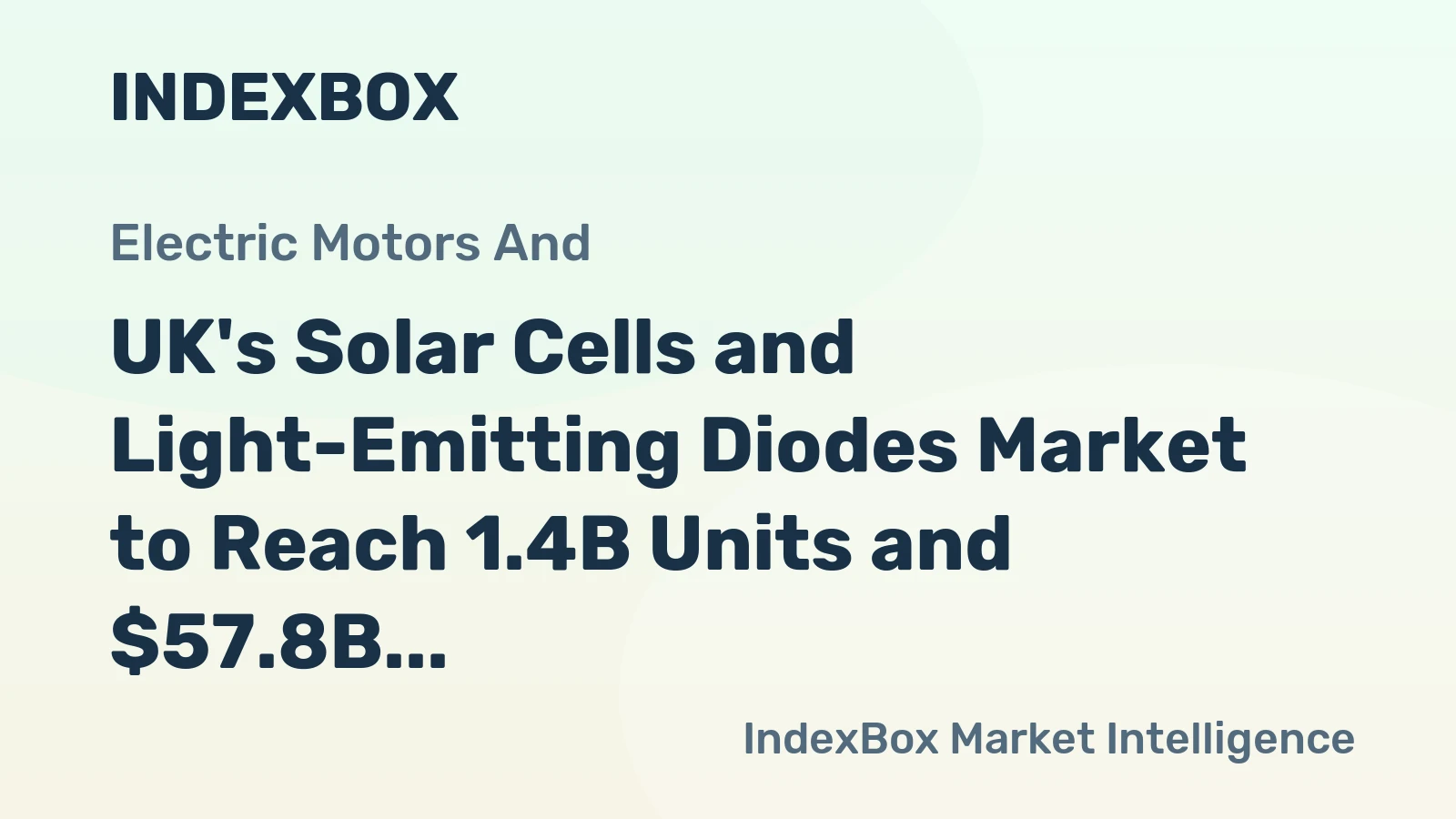 UK's Solar Cells and Light-Emitting Diodes Market to Reach 1.4B Units and $57.8B by 2035