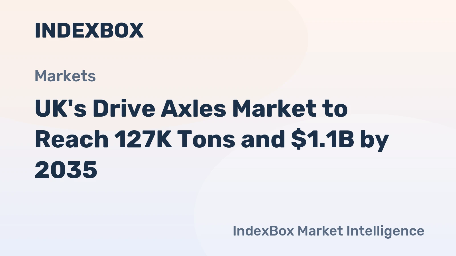 UK's Drive Axles Market to Reach 127K Tons and $1.1B by 2035