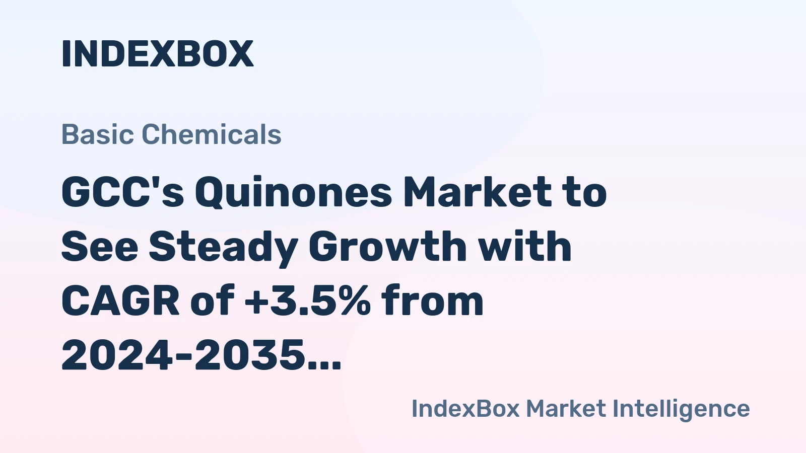 GCC's Quinones Market to See Steady Growth with CAGR of +3.5% from 2024-2035, Expected to Reach $24M