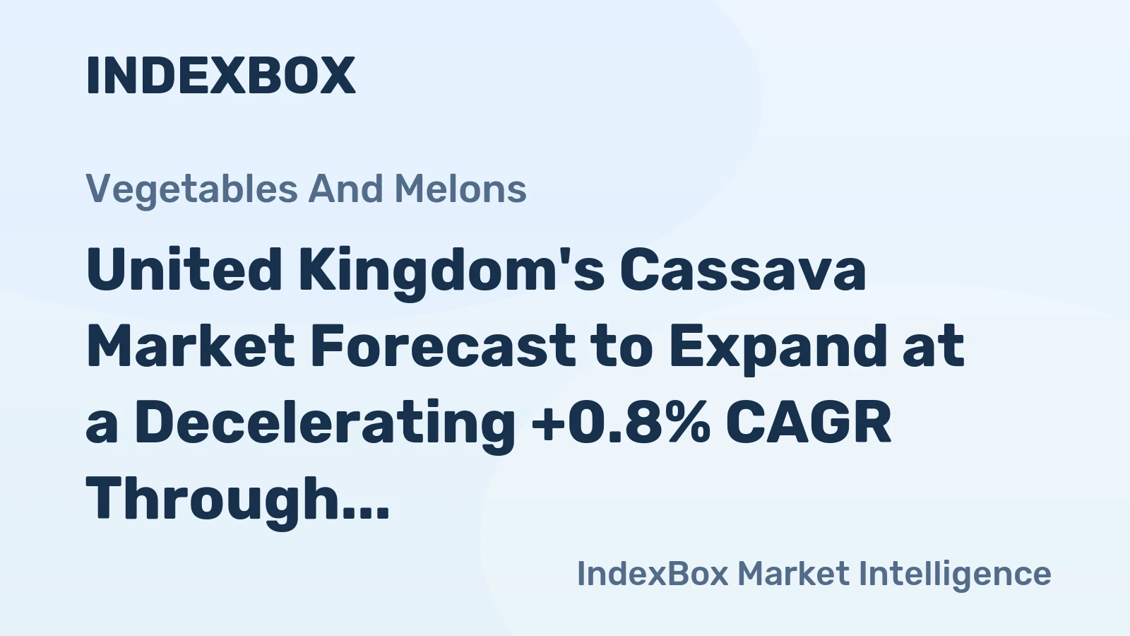 United Kingdom's Cassava Market Forecast to Expand at a Decelerating +0.8% CAGR Through 2035