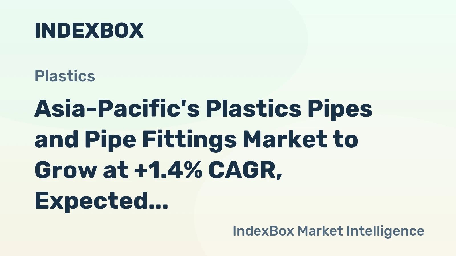 Asia-Pacific's Plastics Pipes and Pipe Fittings Market to Grow at +1.4% CAGR, Expected to Reach 20M Tons by 2035