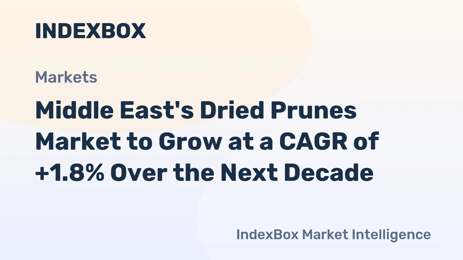 Middle East's Dried Prunes Market to Grow at a CAGR of +1.8% Over the Next Decade