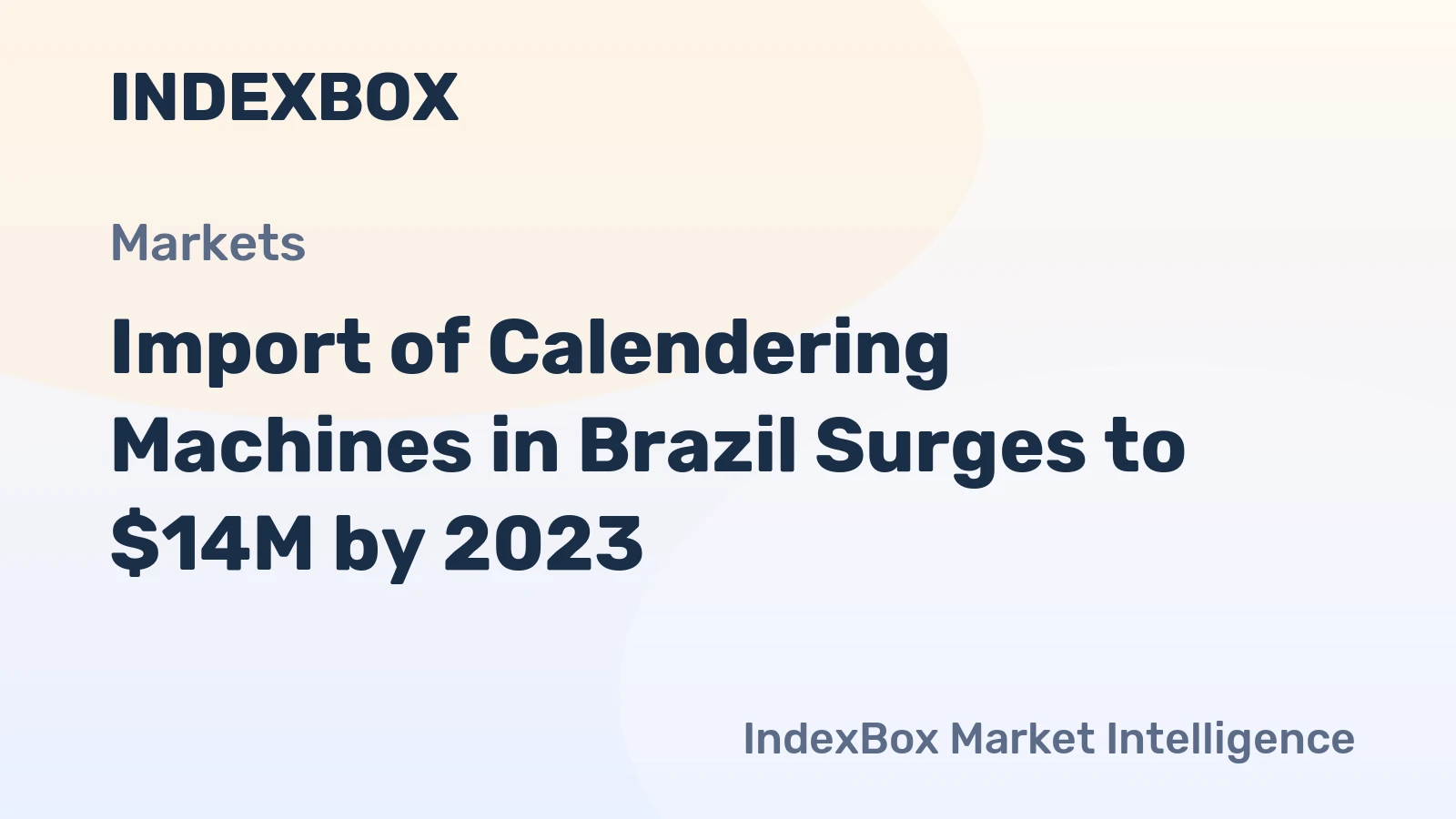 Import of Calendering Machines in Brazil Surges to $14M by 2023