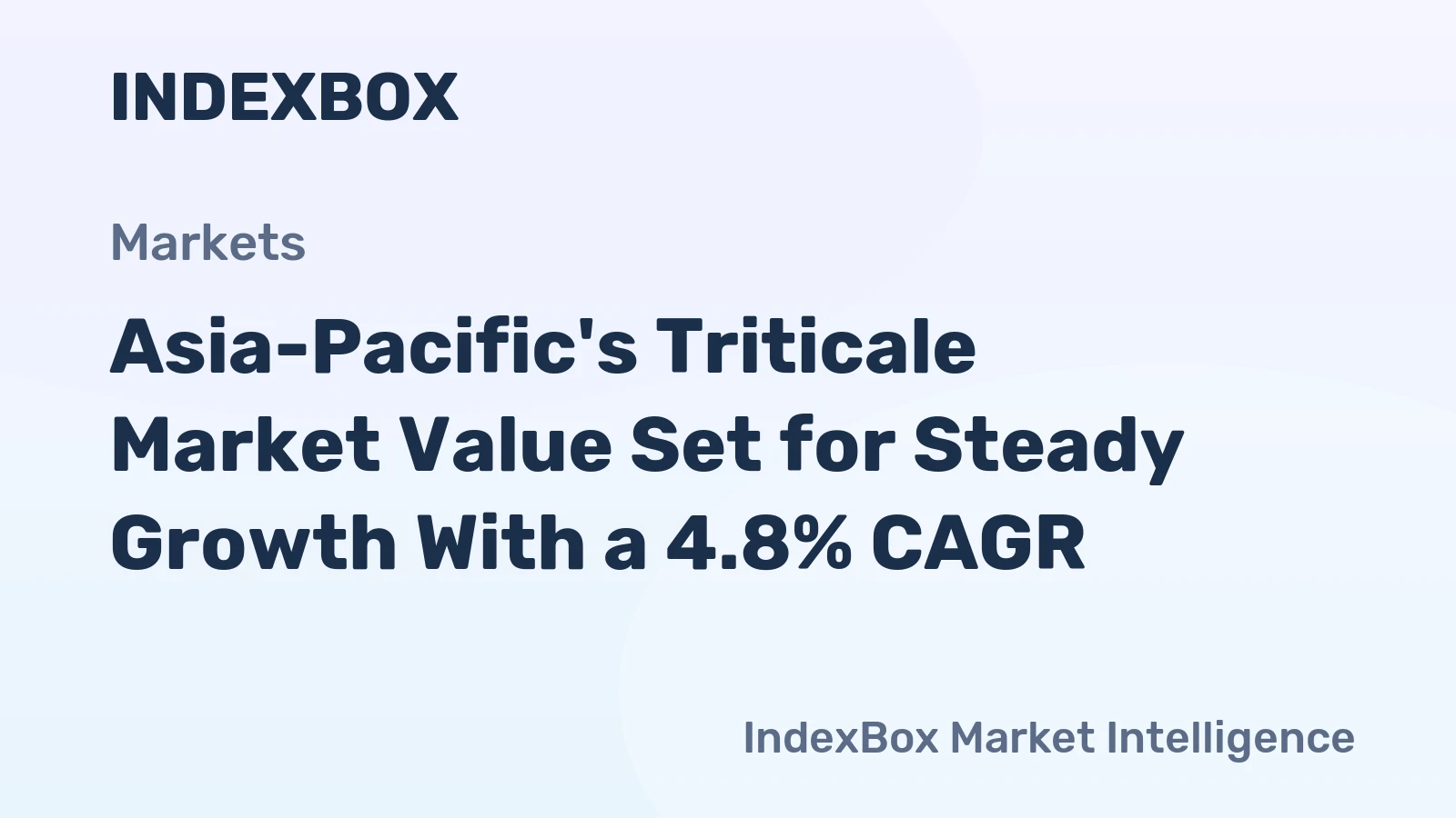 Asia-Pacific's Triticale Market Value Set for Steady Growth With a 4.8% CAGR