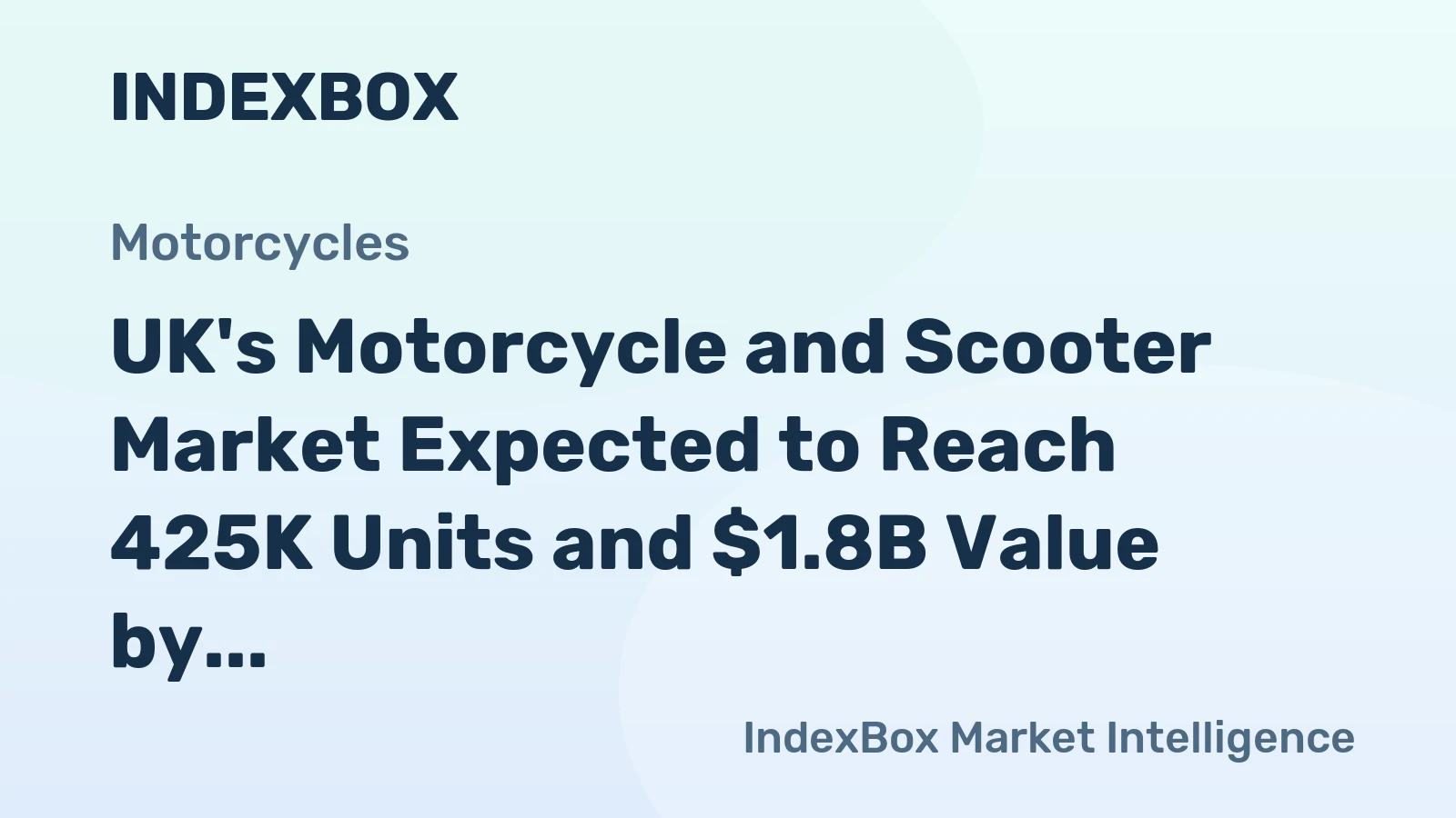 UK's Motorcycle and Scooter Market Expected to Reach 425K Units and $1.8B Value by 2035