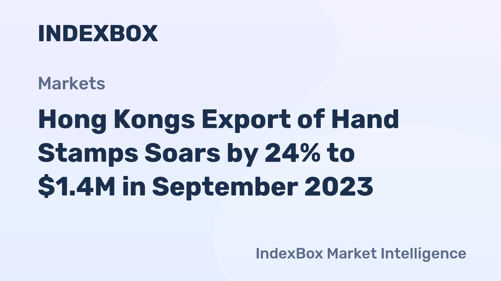 Hong Kongs Export of Hand Stamps Soars by 24% to $1.4M in September 2023