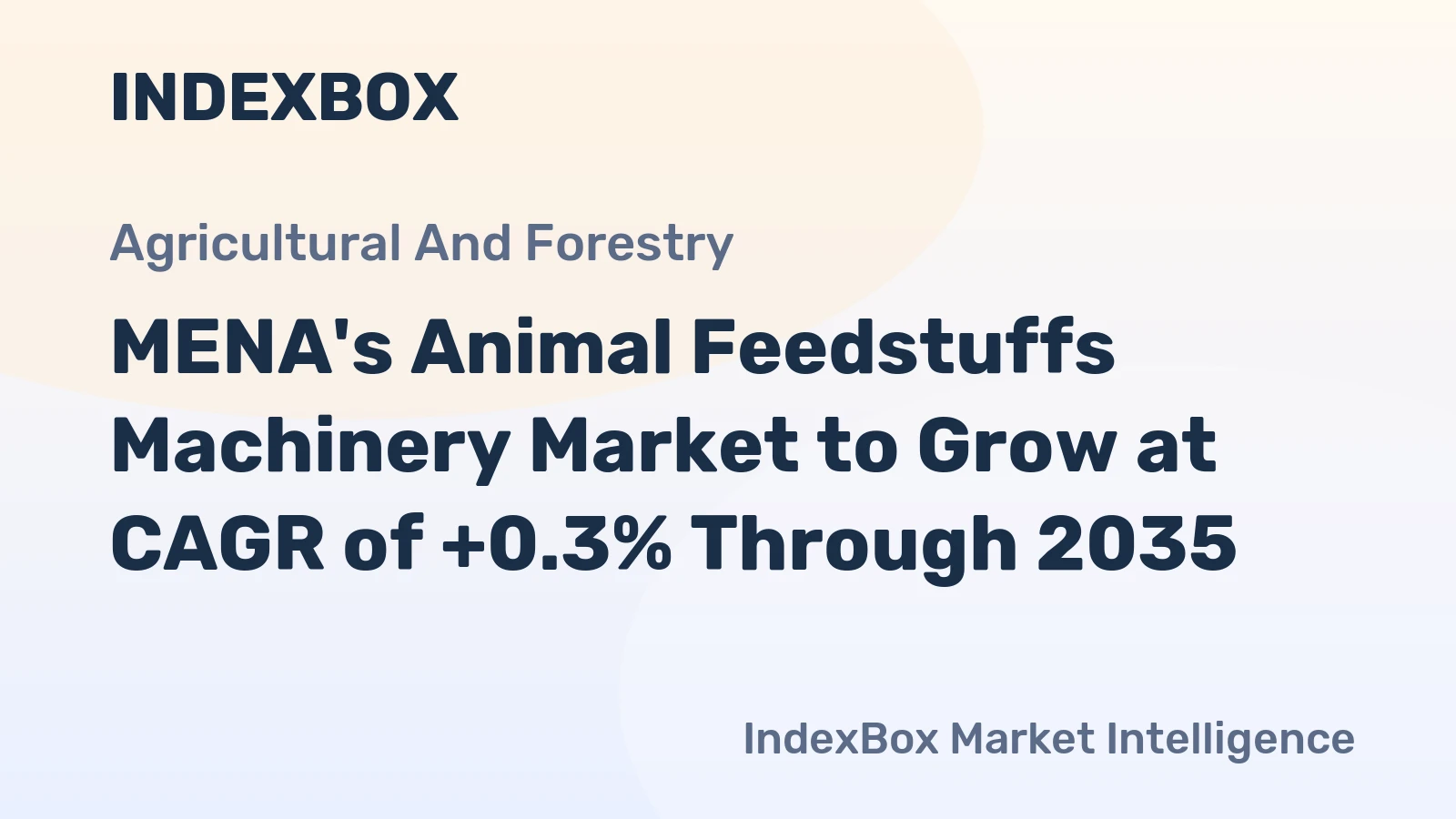 MENA's Animal Feedstuffs Machinery Market to Grow at CAGR of +0.3% Through 2035