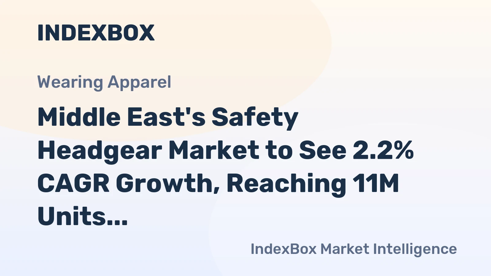 Middle East's Safety Headgear Market to See 2.2% CAGR Growth, Reaching 11M Units by 2035
