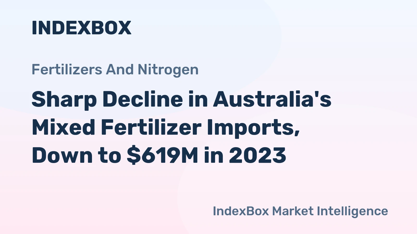 Sharp Decline in Australia's Mixed Fertilizer Imports, Down to $619M in 2023