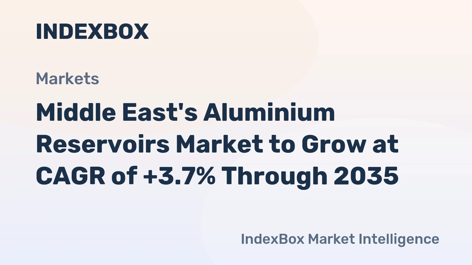 Middle East's Aluminium Reservoirs Market to Grow at CAGR of +3.7% Through 2035